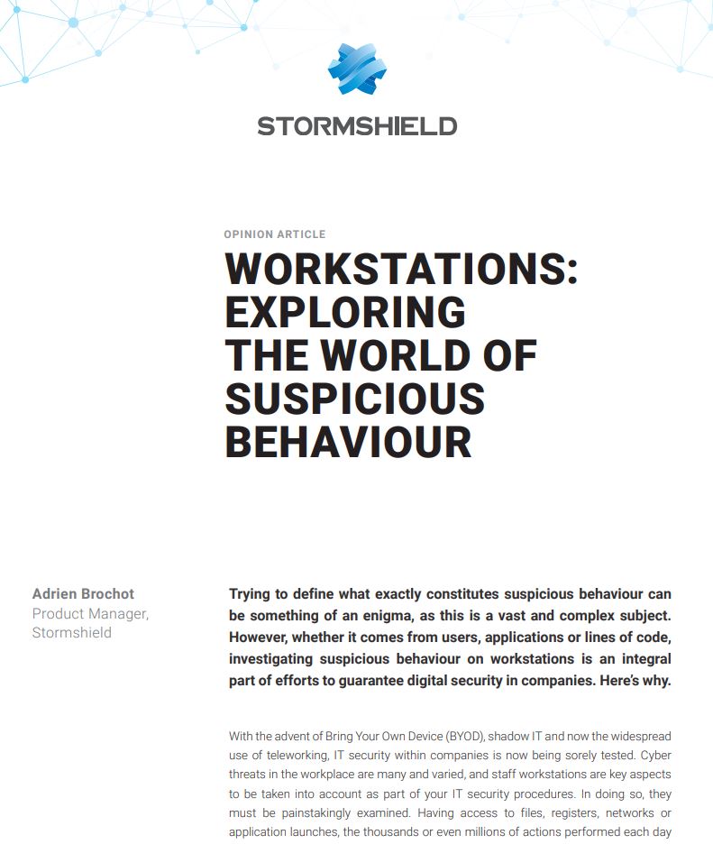 Workstations: exploring the world of suspicious behaviour - Stormshield